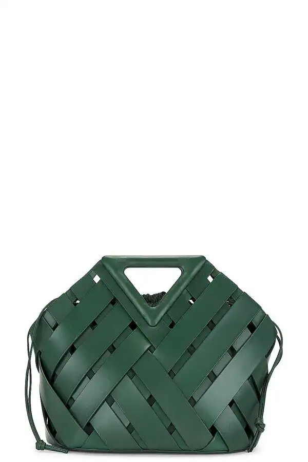 Bottega Veneta The Triangle Basket Landscape Tote Bag - Raintree